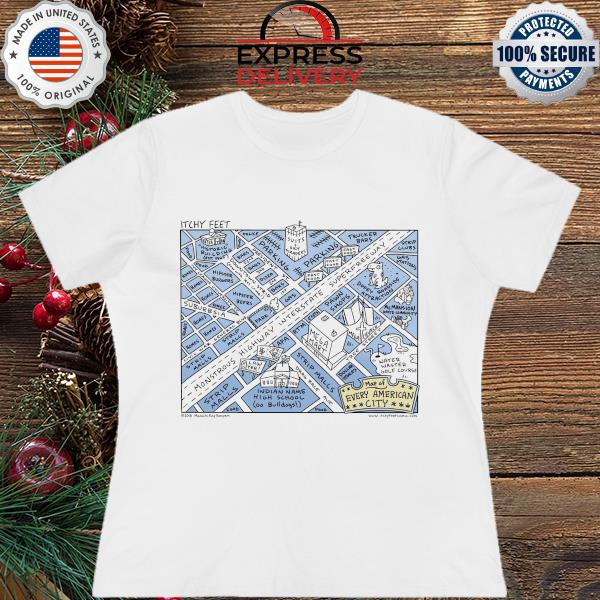 Itchy feet map of every american city shirt, hoodie, sweater, long ...