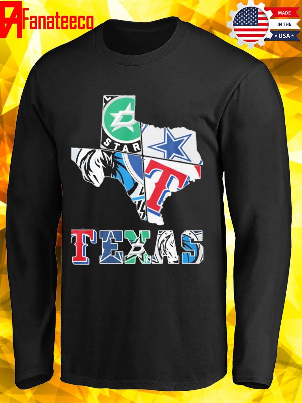 Dallas Cowboys Dallas Mavericks Dallas Stars Texas Rangers Maps shirt ...