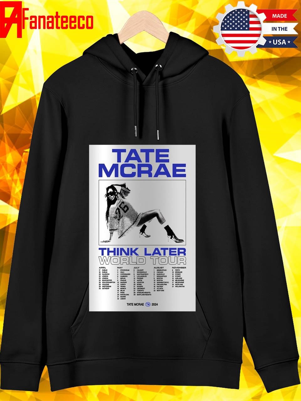 Tate Mcrae Think Later World Tour 2024 shirt, hoodie, sweater, long sleeve and tank top
