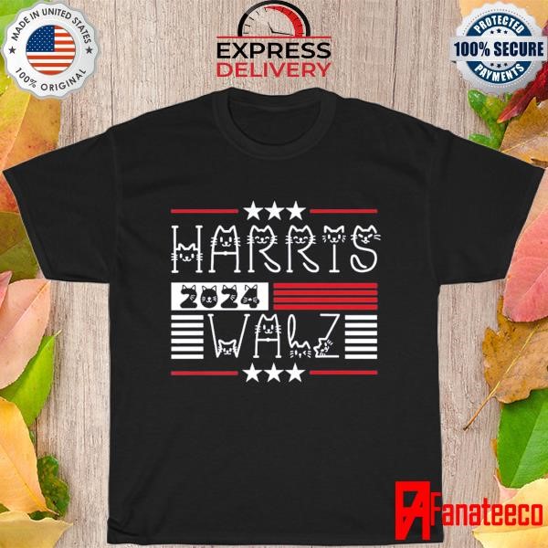 Kamala Harris Walz Waltz Cat Lettering Positive Funny 2024 shirt ...